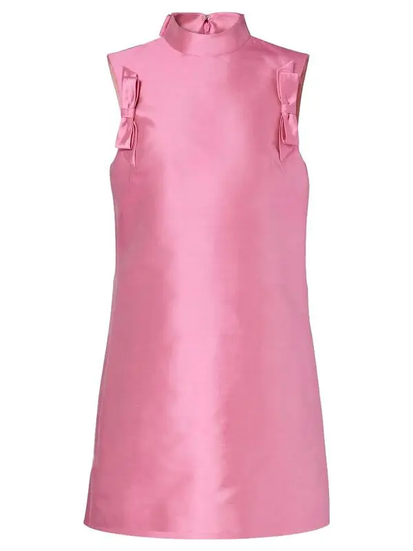 Valentino Garavani Silk Shantung Minidress - Pink