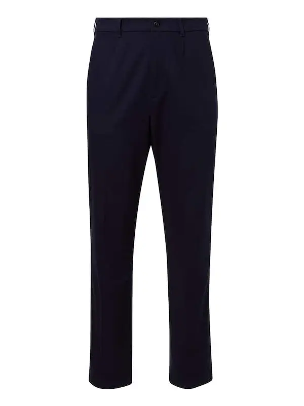 Dunhill Cotton-blend Tapered Trousers - Blue