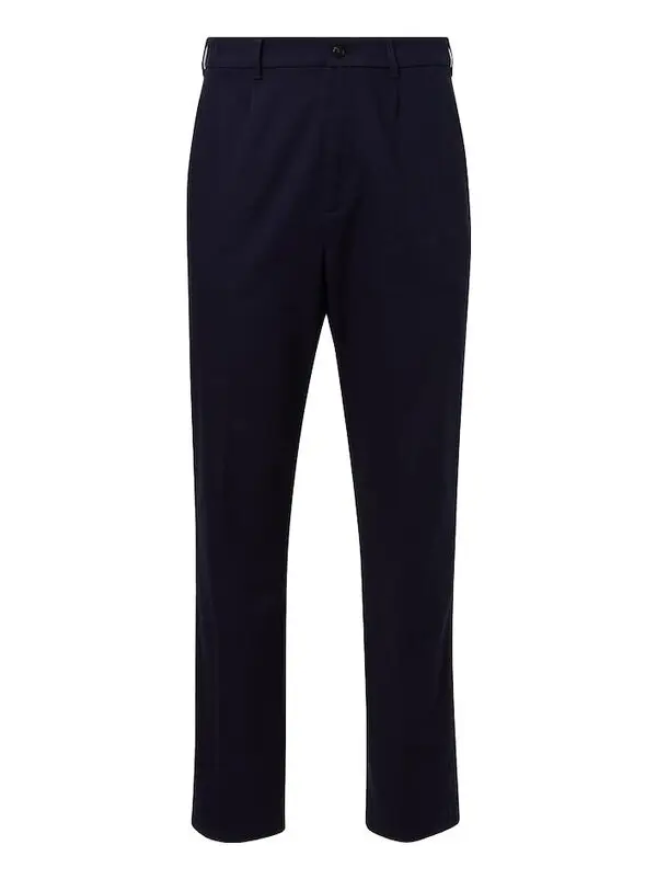Dunhill Cotton-blend Tapered Trousers - Blue