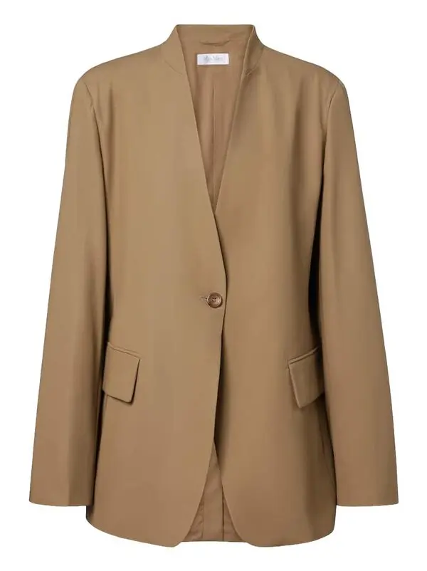 Max Mara Segnale Cotton Twill Blazer - Brown