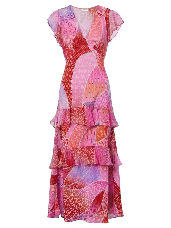 Rixo Meena Printed Silk Maxi Dress - Multicoloured
