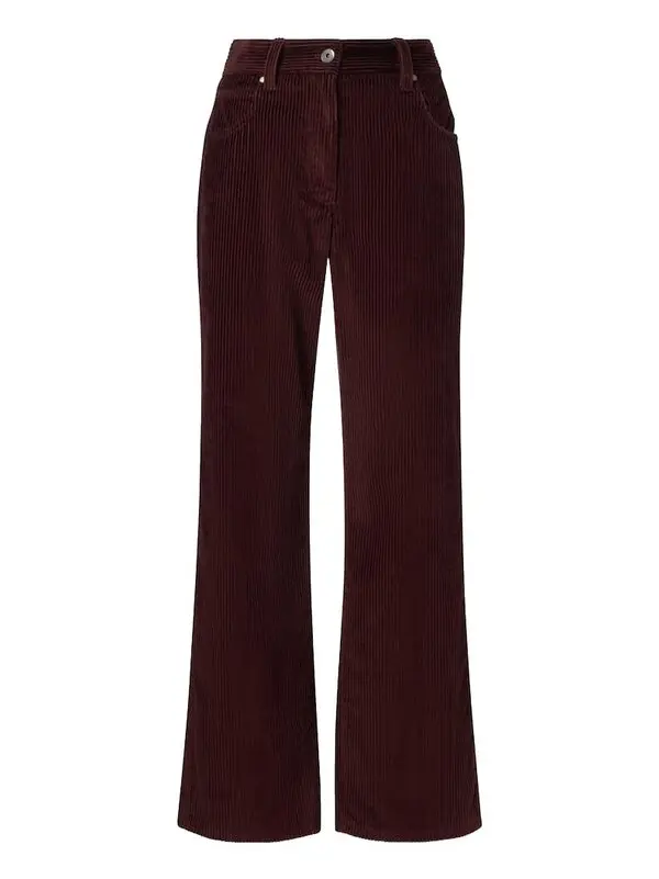 Brunello Cucinelli Corduroy Straight Pants - Brown