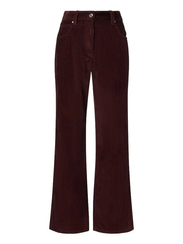 Brunello Cucinelli Corduroy Straight Pants - Brown