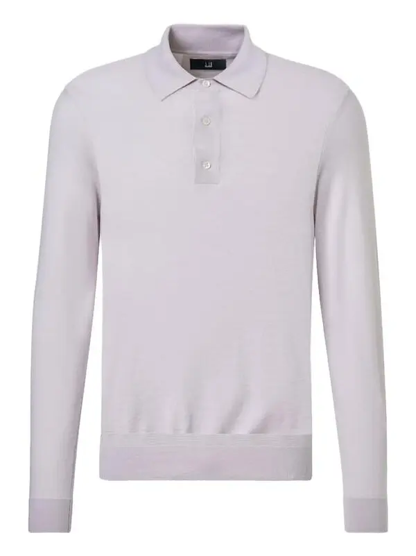 Dunhill Cashmere Polo Sweater - Purple