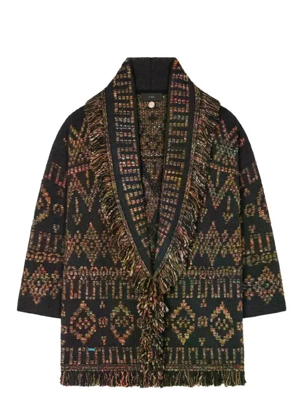 Alanui Patterned Fringed Cardigan - Brown