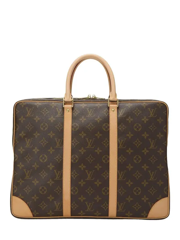 LOUIS VUITTON Monogram Porte Documents-voyage Briefcase - Brown