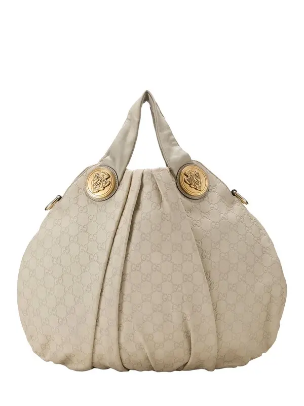 Gucci Guccissima Hysteria Convertible Hobo - Cream