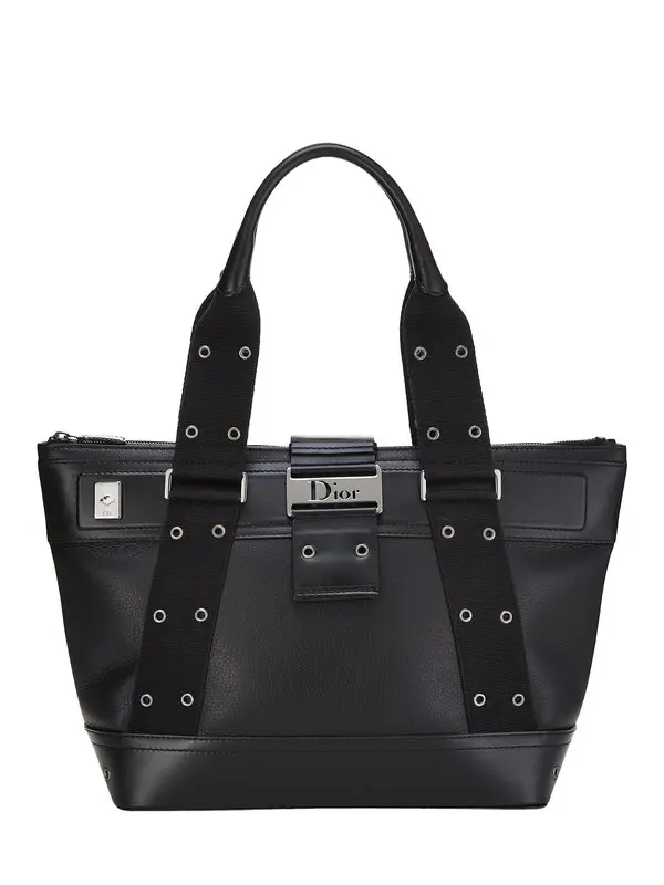 Dior Street Chic Leather Tote - Black