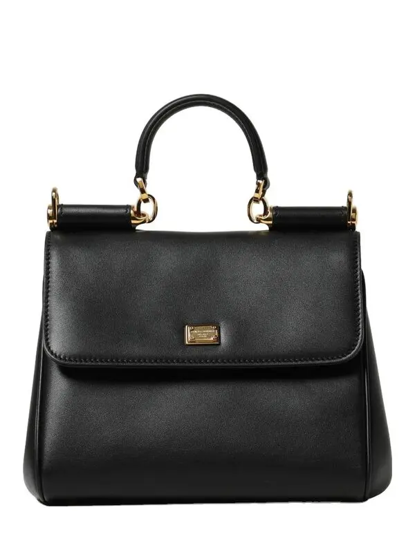 Dolce & Gabbana My Sicily Mini Leather Handbag - Black