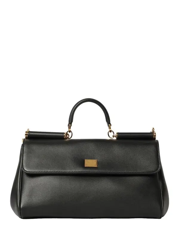 Dolce & Gabbana My Sicily Leather Handbag - Black