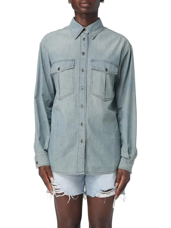 Isabel Marant Étoile Button-up Shirt With Two Pockets - Blue