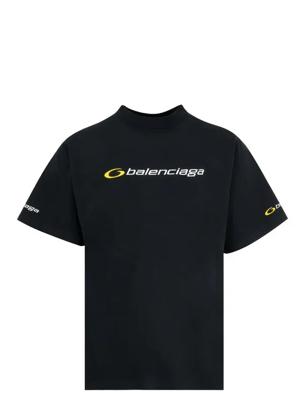 Balenciaga Loop Sports Icon Oversized T-shirt - Black