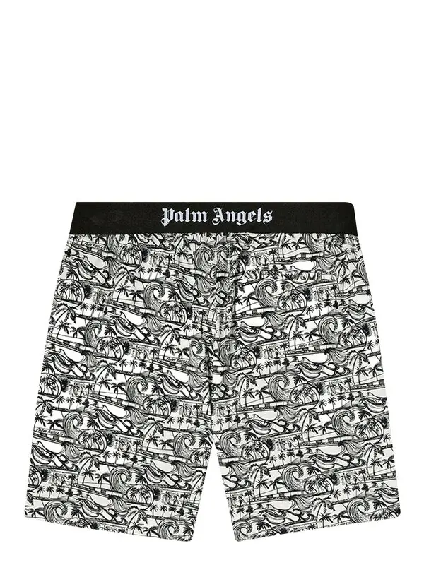 Palm Angels Waves Easy Shorts - White