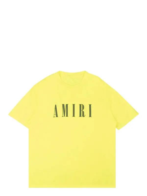 Amiri Damaged Core Logo T-shirt - Yellow