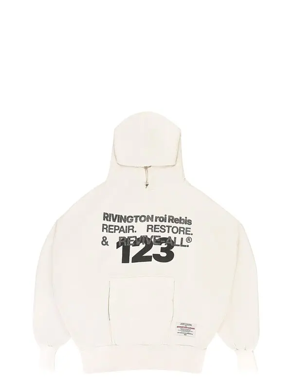 RIVINGTON ROI REBIS Repair Restore Revive Hoodie - Cream