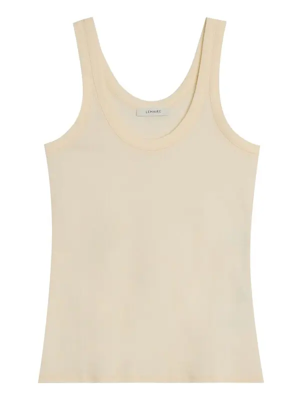 LEMAIRE Ribbed Tank Top - Cream