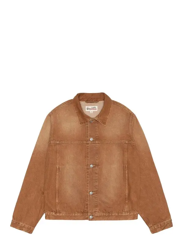 StÜssy Trucker Jacket Vintage Denim - Brown
