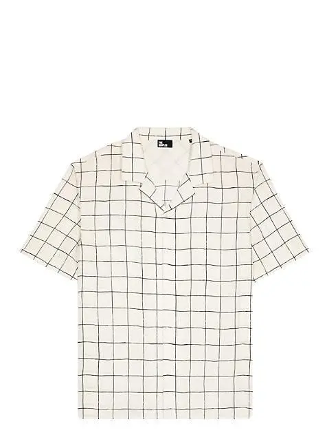 The Kooples Regular-fit Short-sleeve Checked Shirt - White / Black