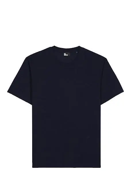 The Kooples Crewneck Regular-fit Short-sleeve Cotton T-shirt - Navy