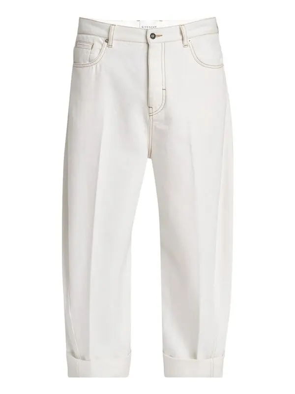 Givenchy Relaxed Twisted-seam Denim Jeans - White