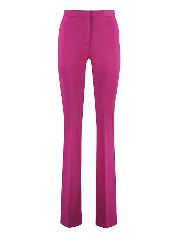 Pinko Hulka Flared Viscose Trousers - Purple