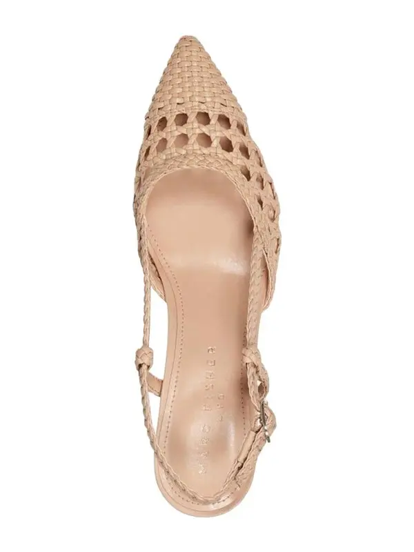 Marc Fisher Zunnie Woven Leather Slingback Pumps - Ltbeig