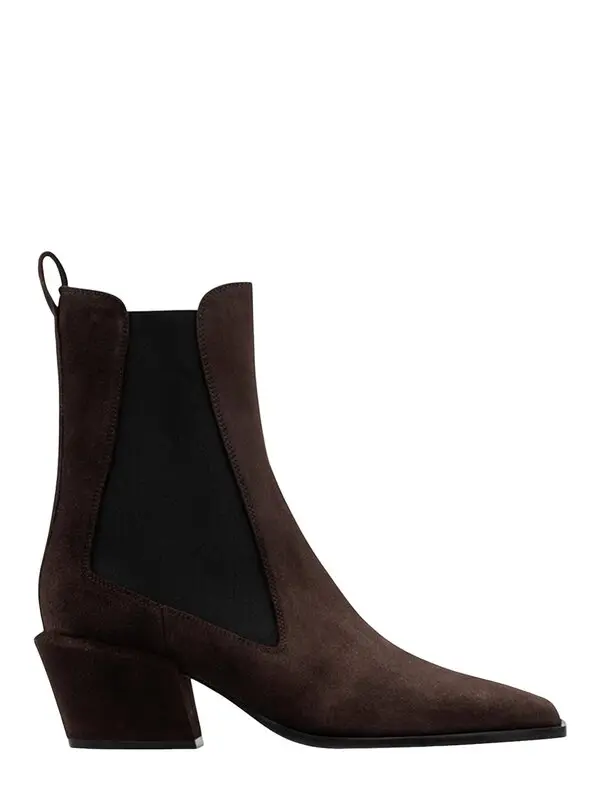 Paris Texas Bettina Suede Ankle Boots - Cioccolato