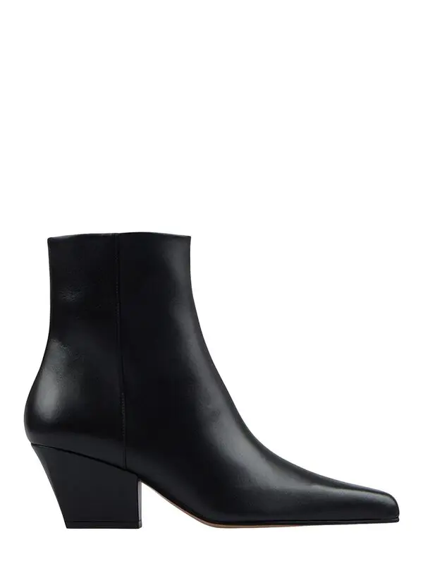 Paris Texas Jane Leather Ankle Boots - Black