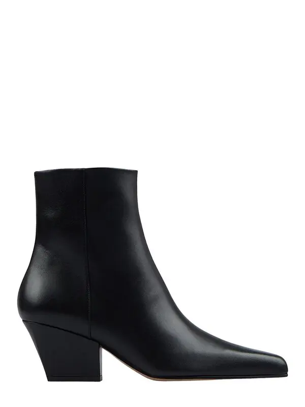 Paris Texas Jane Leather Ankle Boots - Black