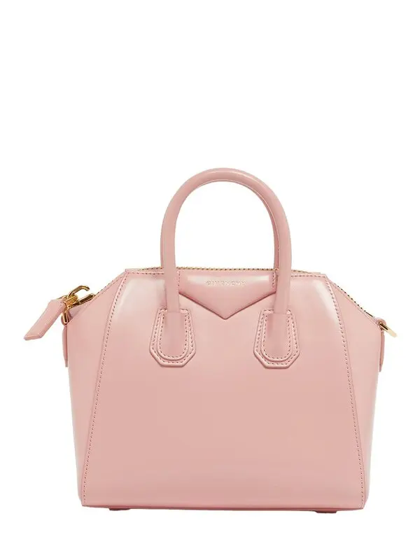 Givenchy Antigona Mini Top-handle Bag In Patent Leather - Light Pink