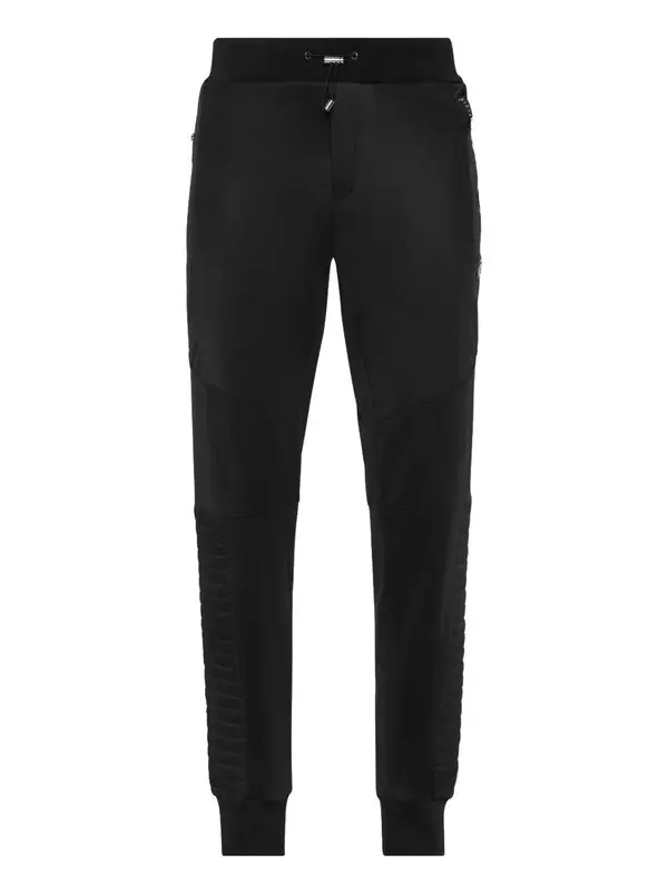 Philipp Plein Biker-quilted Track Pants - Black