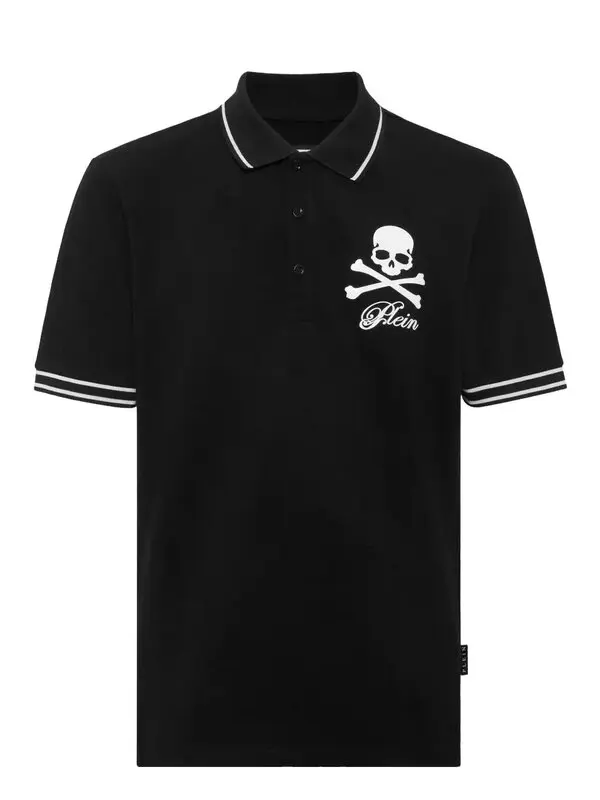 Philipp Plein Skull-print Polo Shirt - Black