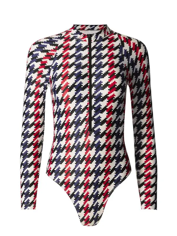 Perfect Moment Half-zip Spring Suit - Houndstooth
