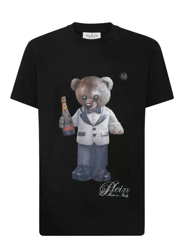 Philipp Plein Teddy-bear Print T-shirt - Black
