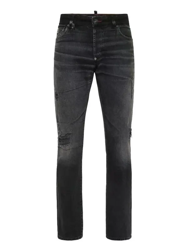 Philipp Plein Distressed-detail Jeans - Black