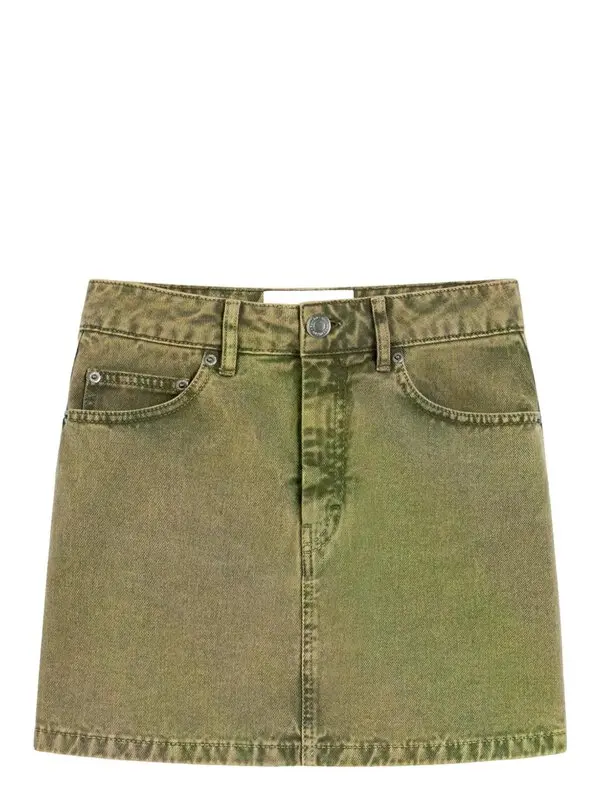 Ami Denim Mini Skirt - Green