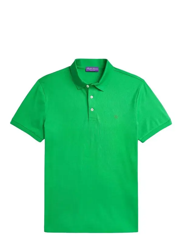 Ralph Lauren Purple Label Piqué Polo Shirt - Green