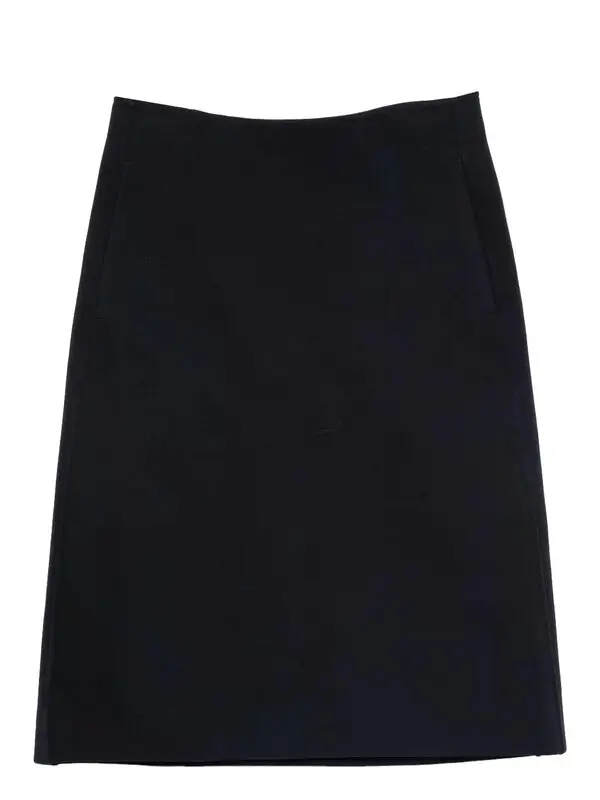 JIL SANDER Seam-pockets Midi Straight Skirt - Blue