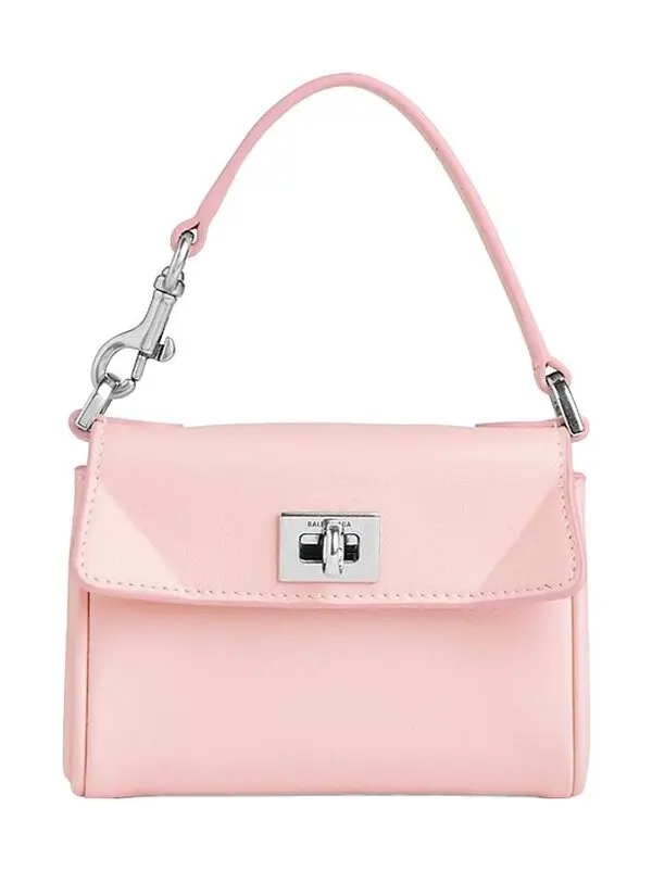 Balenciaga Rodeo Micro Bag Charm - Suede Pink