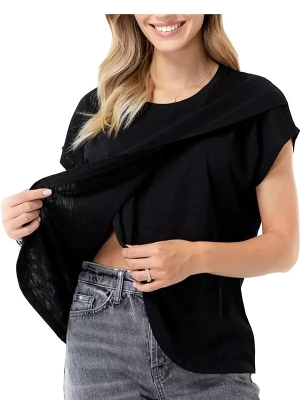 ACCOUCHEE Handy Crossover Top - Black