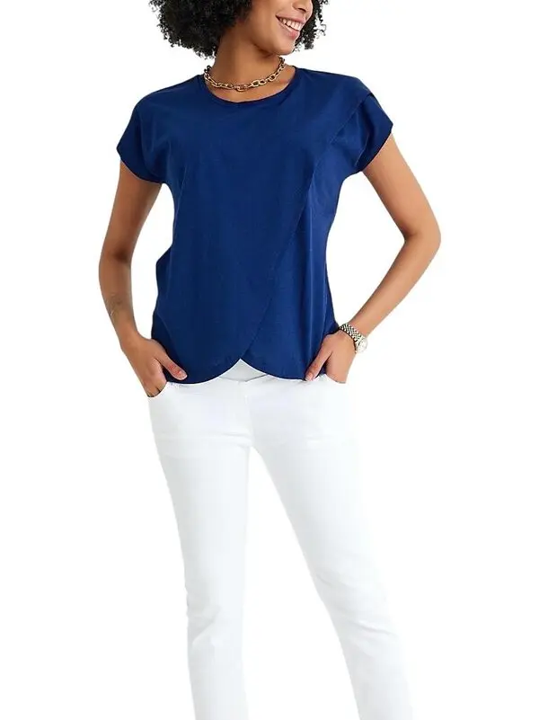 ACCOUCHEE Handy Crossover Top - Navy Blue