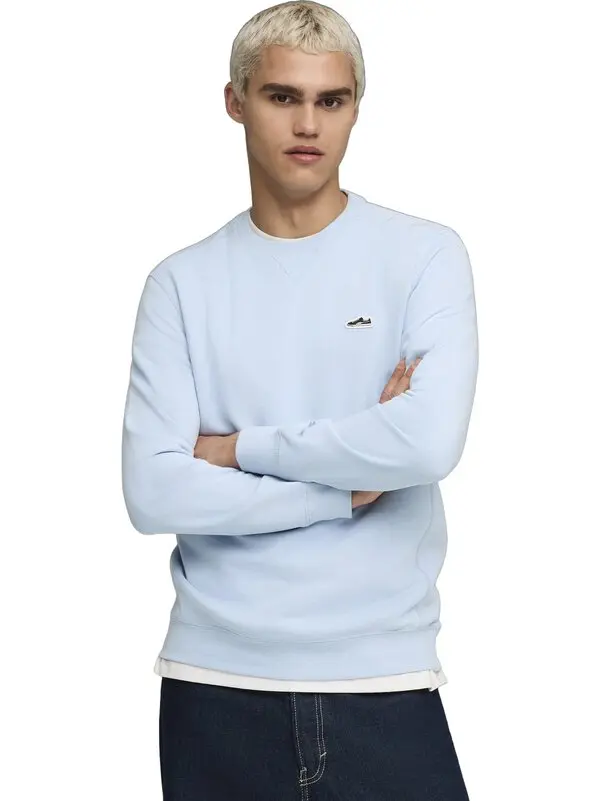 PUMA Wardrobe Essentials Suede Crew Neck Sweatshirt - Blue