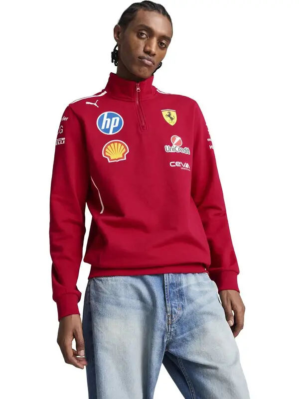 PUMA Scuderia Ferrari Team Half-zip Motorsport Sweatshirt - Red