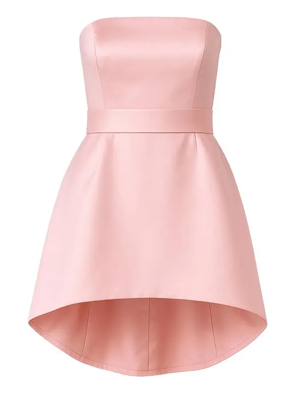 THE NEW ARRIVALS ILKYAZ OZEL Lee Strapless Satin Top - Pink