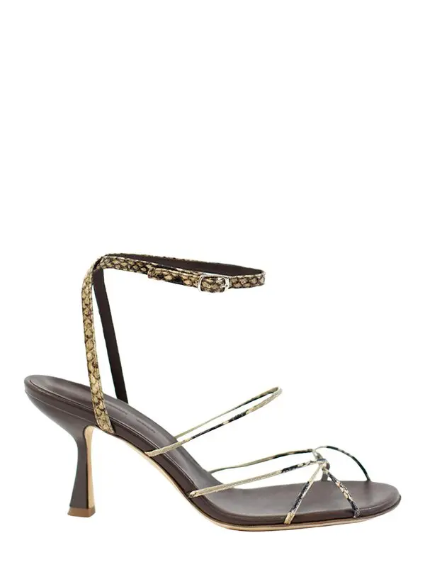 Christopher Esber Blaze Contrast-trim Leather Sandals - Python
