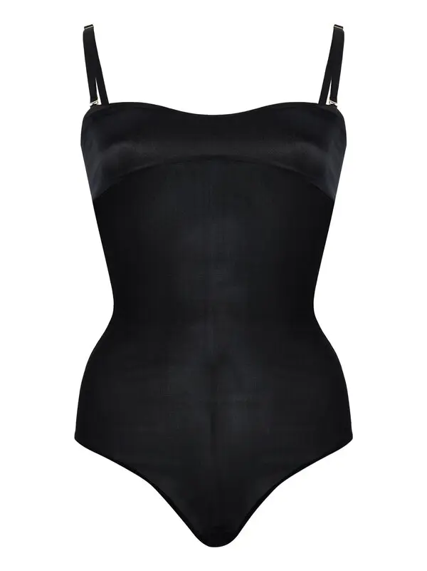 Burc Akyol Satin-trimmed Bodysuit - Black