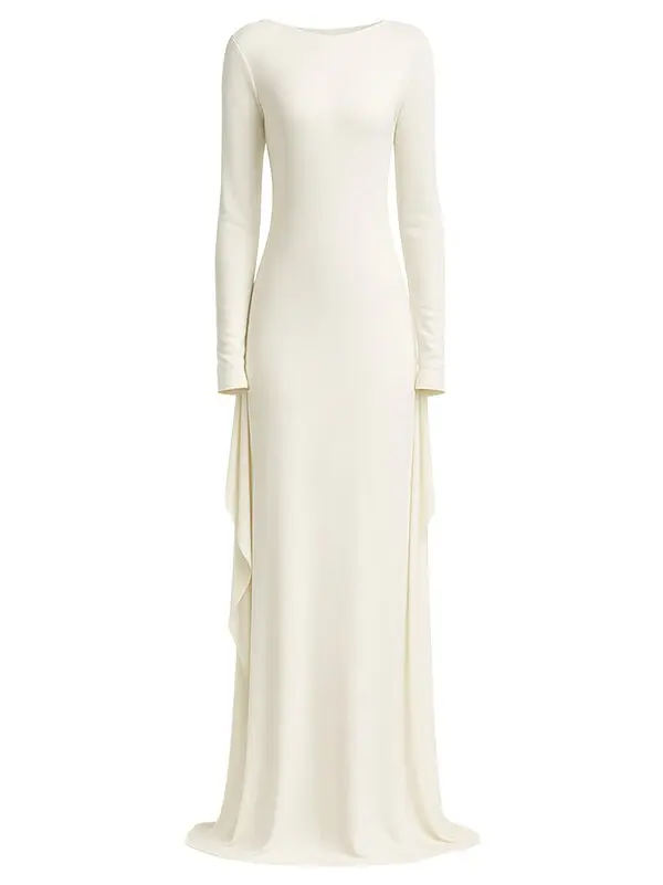 THE NEW ARRIVALS ILKYAZ OZEL Anjelica Casablanca Lily Long Sleeve Dress - White