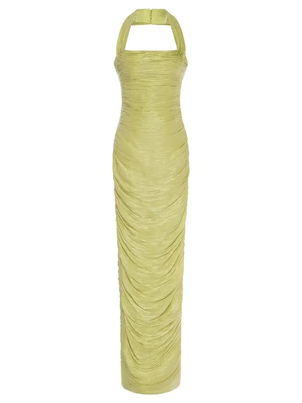 MARMAR HALIM Ruched Maxi Gown - Yellow