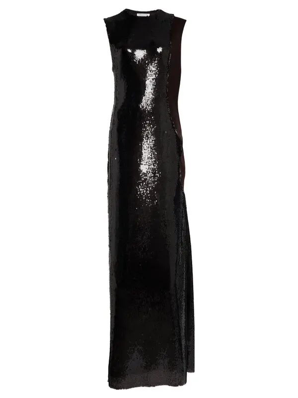 Christopher Esber Opaline Infinity Sequinned Maxi Dress - Black