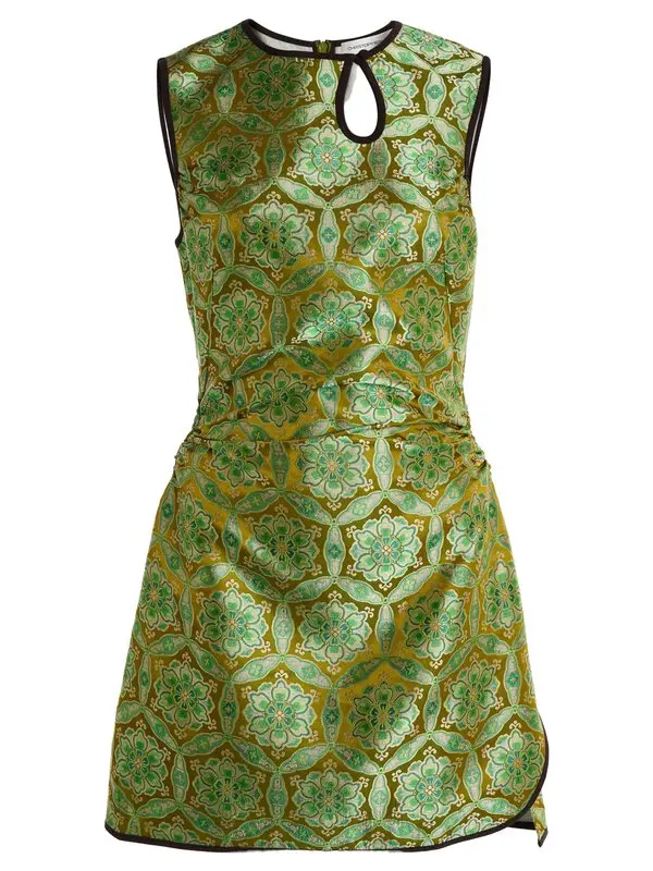 Christopher Esber Palmira Brocade Mini Tank Dress - Print